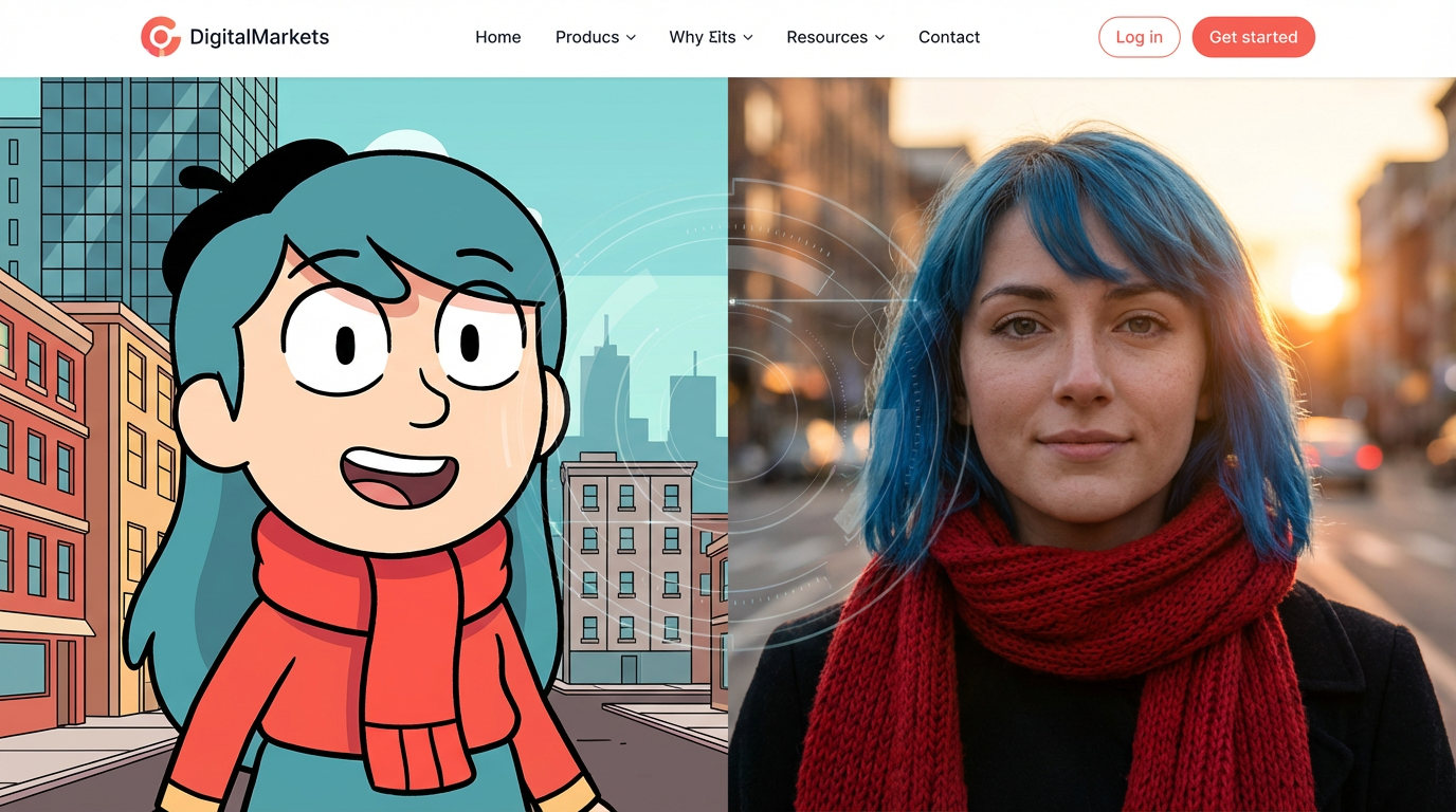 Cartoon to Real Life AI Free | Turn Cartoon into Real Person - LlamaGen.ai