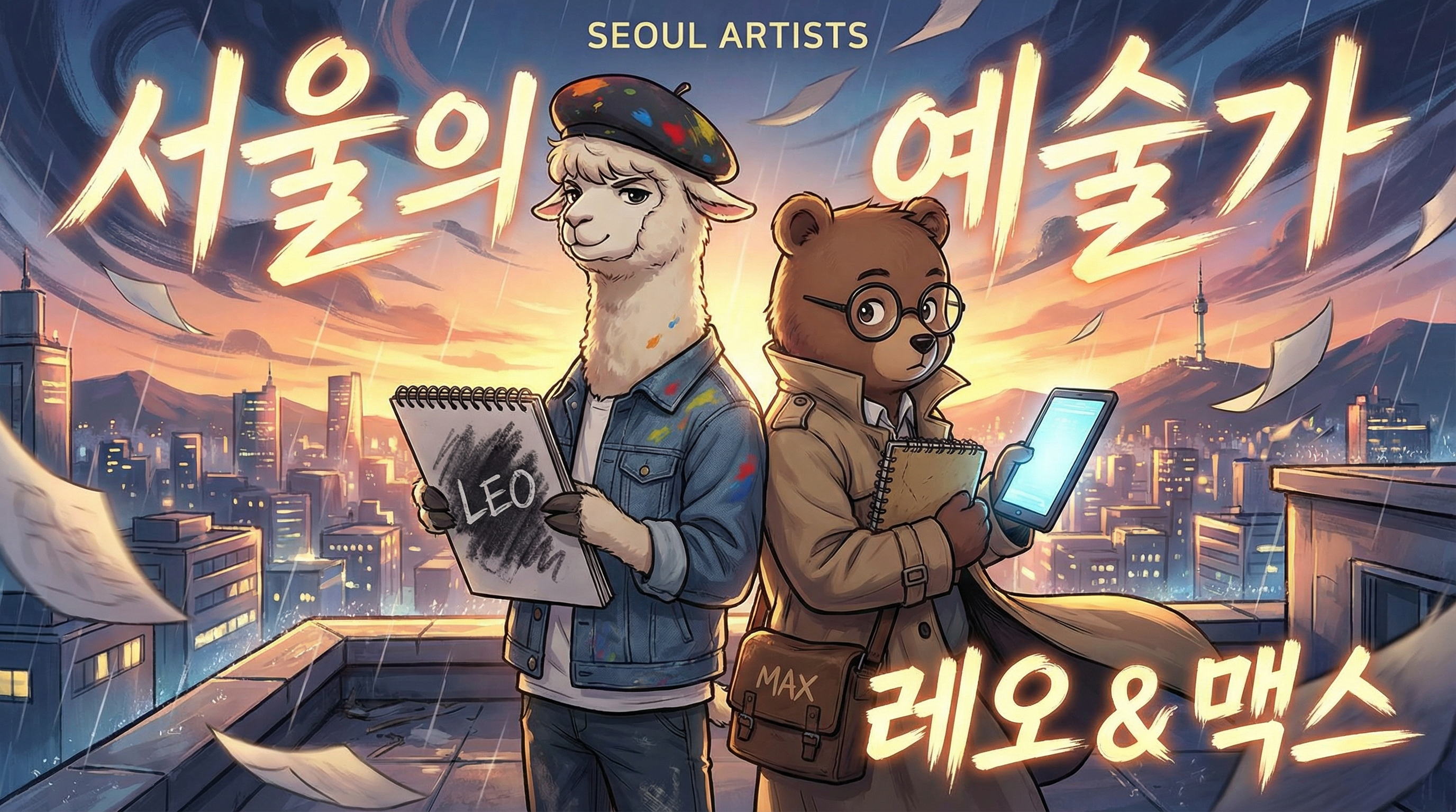 Leo & Max Layout 75 Korean Webtoon Full Color Template